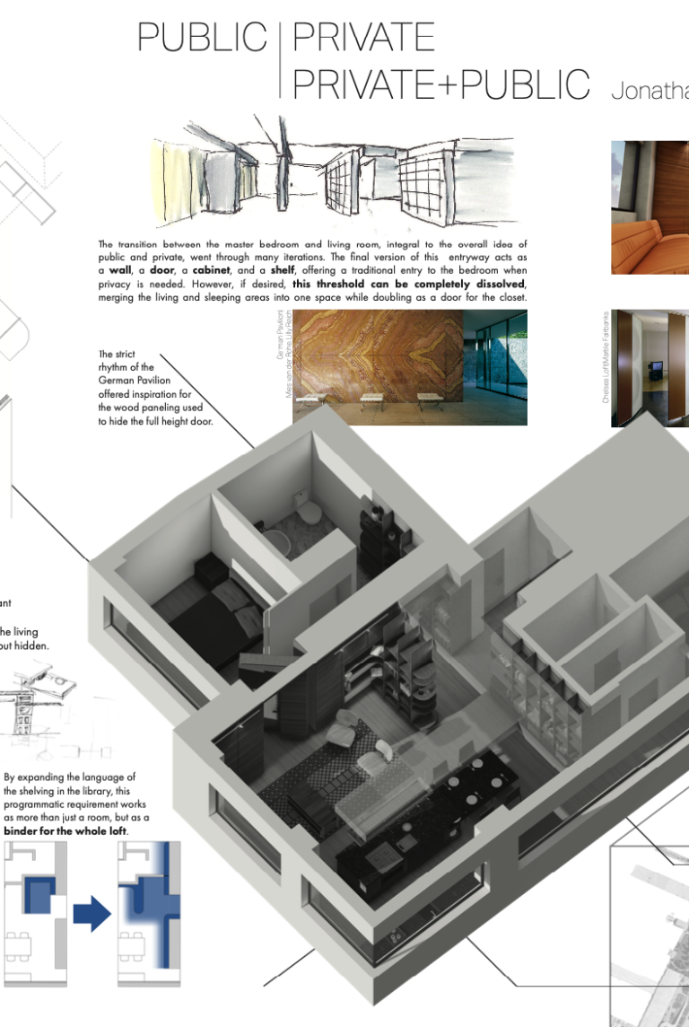Final architecture presentation drawings - Atelier de Hahn